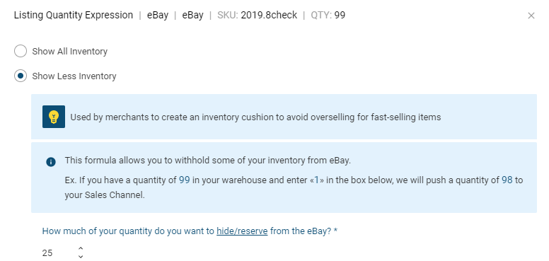 Listing Quantity Expression field in User Interface and Bulk Changes ...